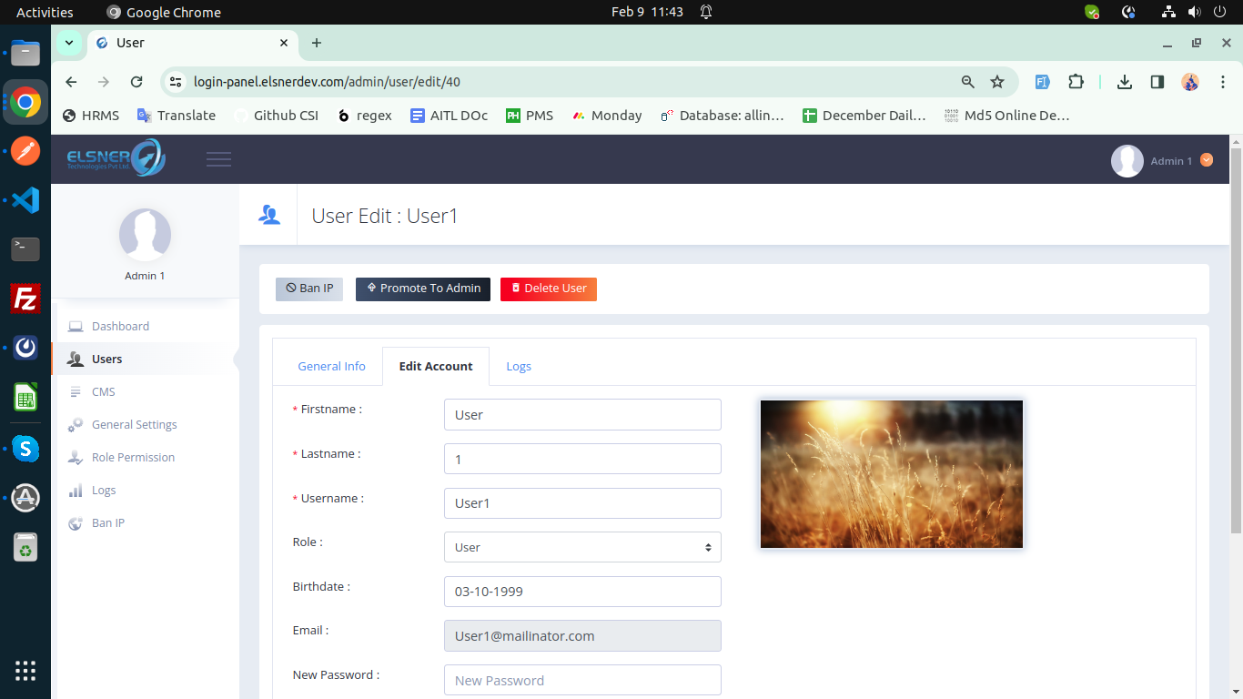 Login-Registration & User Management PHP Admin Panel by elsnertechnologies